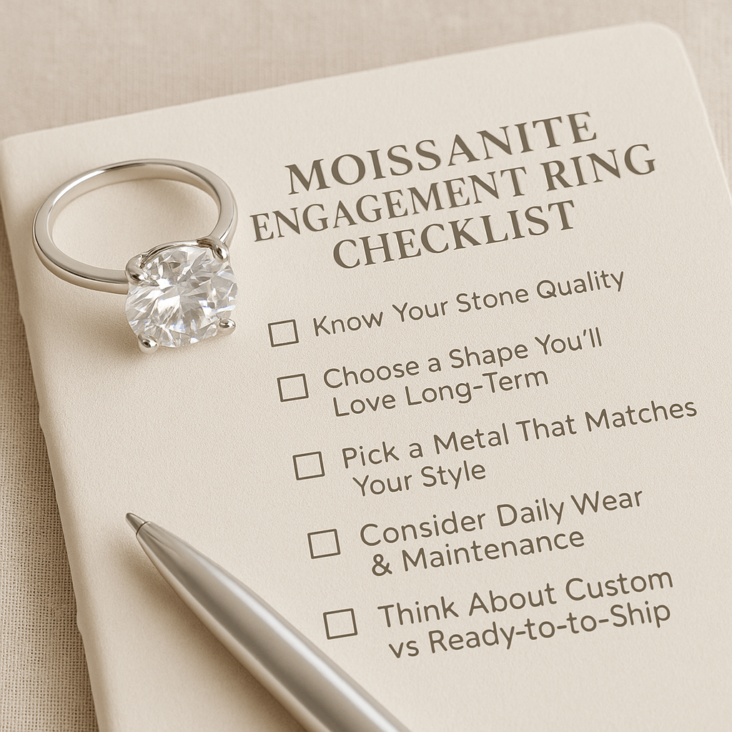 The Moissanite Engagement Ring Checklist | Jewel Eternal